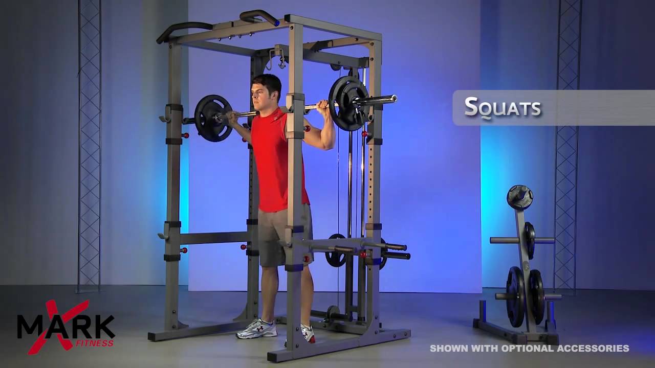 Solid XMark Commercial Power Cage with Dip Station • Total Online Gym